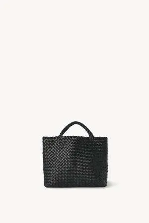 THE ROW Woven Leather Tote Bag - Black