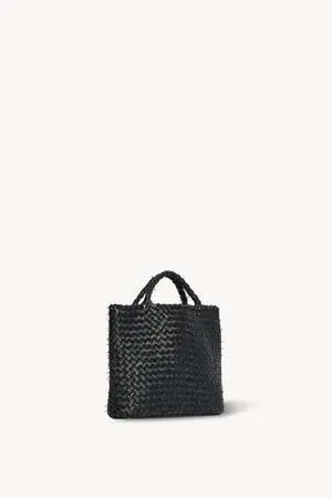 THE ROW Woven Leather Tote Bag - Black