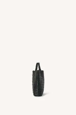 THE ROW Woven Leather Tote Bag - Black
