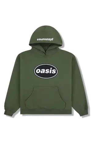PLEASURES Knebworth Hooded Cotton Fleece Sweatshirt