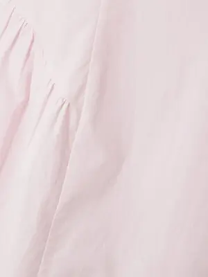 Posse Lindie Ruched Cotton Midi Dress - Pink
