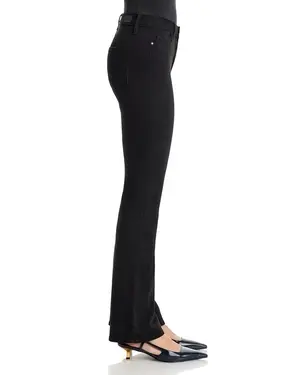 Paige Laurel Canyon High-rise Petite Boot-cut Jeans - Black Shadow