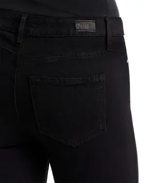Paige Laurel Canyon High-rise Petite Boot-cut Jeans - Black Shadow