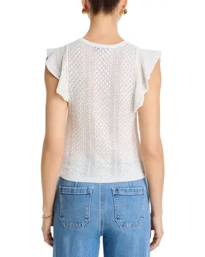 Paige Margot Ruffle Sleeve Tank - White
