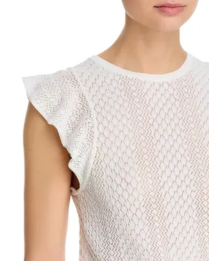 Paige Margot Ruffle Sleeve Tank - White