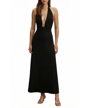 EVER NEW Behati Jersey Halter Midi Dress