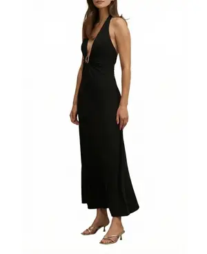 EVER NEW Behati Jersey Halter Midi Dress