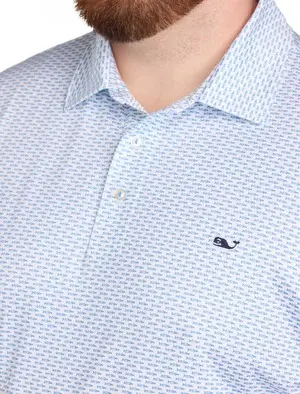 Vineyard Vines Big & Tall Printed Sankaty Performance Polo Shirt