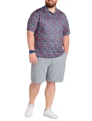 REEBOK Big & Tall Island Floral Americana Polo Shirt