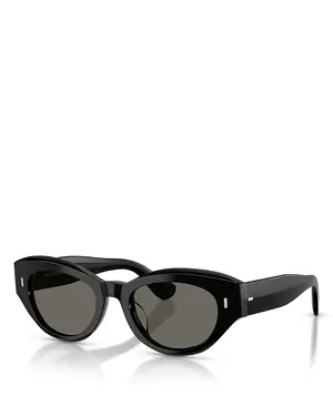 Oliver Spencer Lerrue Oval Sunglasses - Black