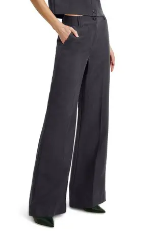 FAVORITE DAUGHTER Pinstripe Wide Leg Pants - Navy