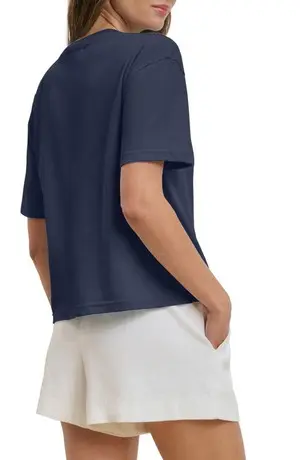 FAVORITE DAUGHTER Organic Cotton T-shirt - Navy