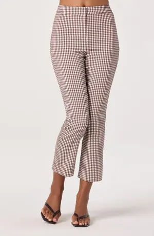 Astr The Label Alma Gingham Crop Pants