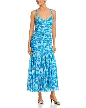 Aqua Gathered Day Dresses