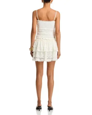 Aqua Lace Ruffle Tank
