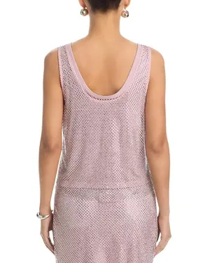 Aqua Crystal Mesh Top