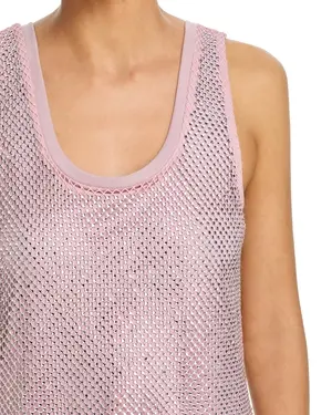 Aqua Crystal Mesh Top