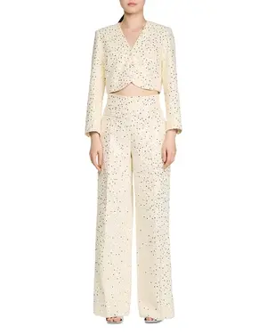 Sandro Straight Leg Trousers - Ecru