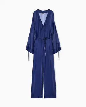 Giorgio Armani Viscose And Silk Gauze Jumpsuit - Patterned