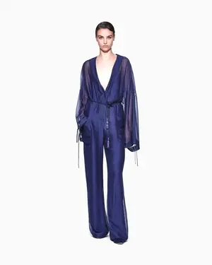Giorgio Armani Viscose And Silk Gauze Jumpsuit