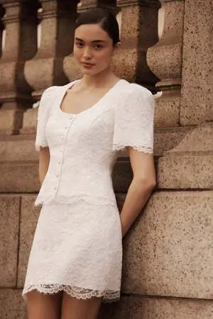 Amanda Uprichard Anahita Lace Mini Dress