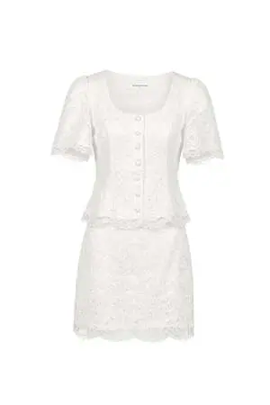 Amanda Uprichard Anahita Lace Mini Dress