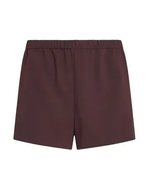 Amanda Uprichard Mariko Crepe Mini Shorts - Cocoa