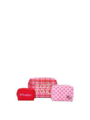 Pink Makeup Bag Trio - Print