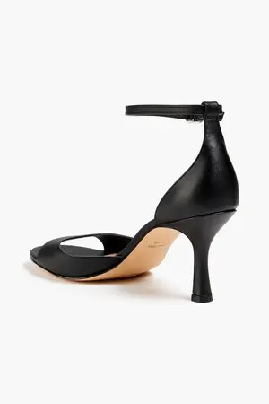 STUART WEITZMAN Isla 75 Leather Sandals - Black