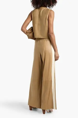 TWP Eva Wide-leg Leather Pants - Camel