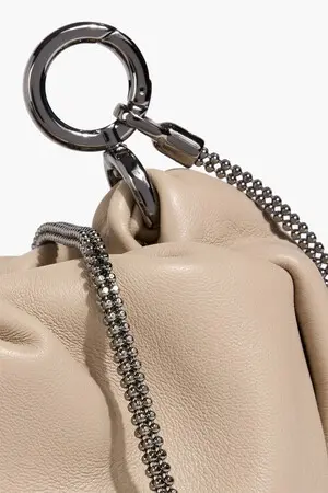 Brunello Cucinelli Brioche Leather Shoulder Bag - Beige