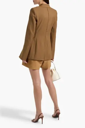 Rag & Bone Margaret Suede-trimmed Wool-blend Blazer