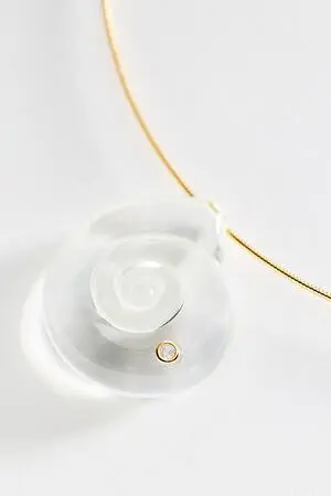 Anthropologie Clear Crystal Collar Necklace - Shell Clear