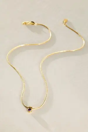 SET & STONES Ellie Birthstone Necklace - Feb