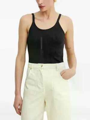 Pinko Ribbed Tank Top - Black