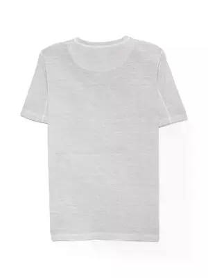 120% Lino Round-neck Short-sleeve T-shirt - Grey