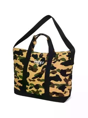 A BATHING APE Camo Print Cotton Tote