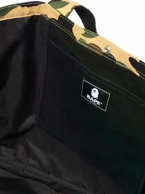 A BATHING APE Camo Print Cotton Tote