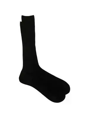 Zegna Ribbed-knit Socks - Black