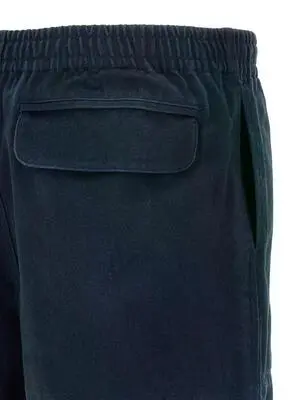 FOUND Floral-embroidered Cotton Shorts - Blue