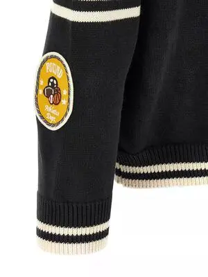 FOUND Varsity Patch Cardigan - Black