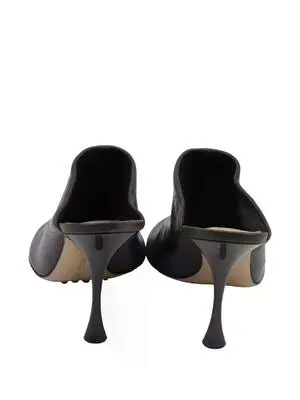 Bottega Veneta Dot Sock Leather Mules - Brown