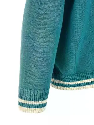 FOUND Varsity Patch-detail Cardigan - Blue