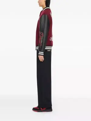 Off-White X Ac Milan Patch-detail Bomber Jacket