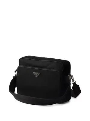 Prada Re-nylon Triangle-logo Shoulder Bag - Black