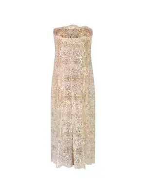 Ermanno Scervino Crystal-embellished Lace Midi Dress