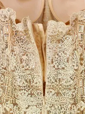 Ermanno Scervino Crystal-embellished Lace Midi Dress