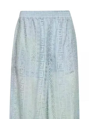 Fendi Ff Burnout Trousers - Blue
