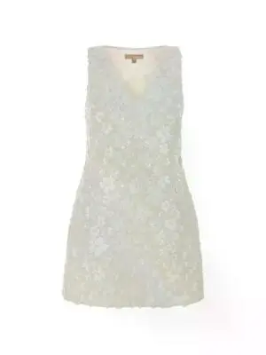 Michael Kors Sequin-embellished Floral-appliqué Dress