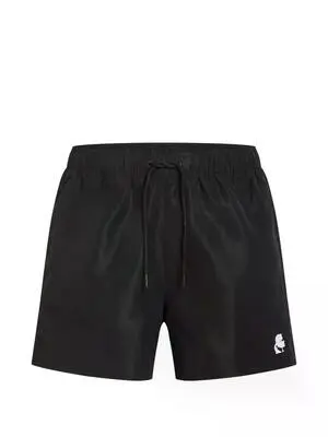 Karl Lagerfeld Logo Drawstring Swim Shorts - Black
